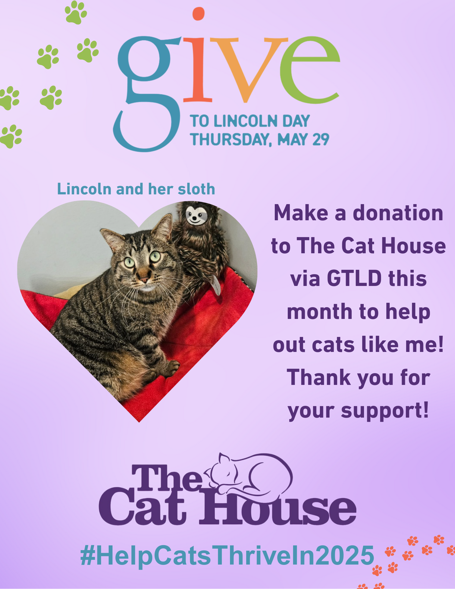 Give to Lincoln - May 2025 - The Cat House